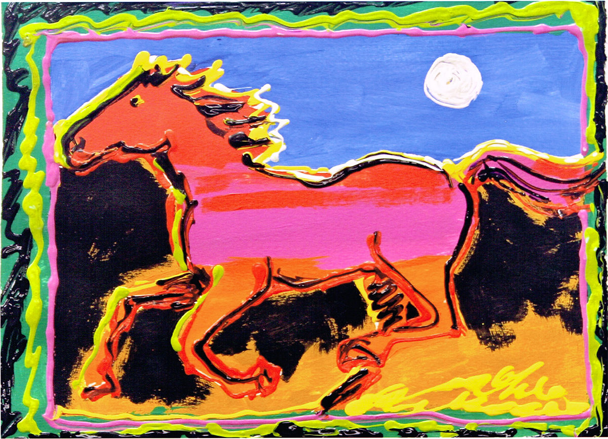 Larry Pirnie paints ponies for Carousel - Lively Times